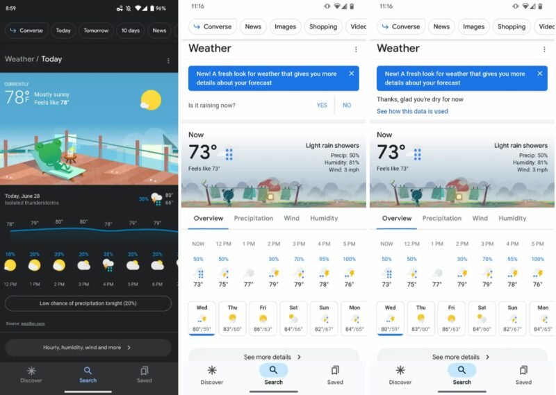 Android: Googles neue Wetter-App startet jetzt auch auf ersten Samsung ...