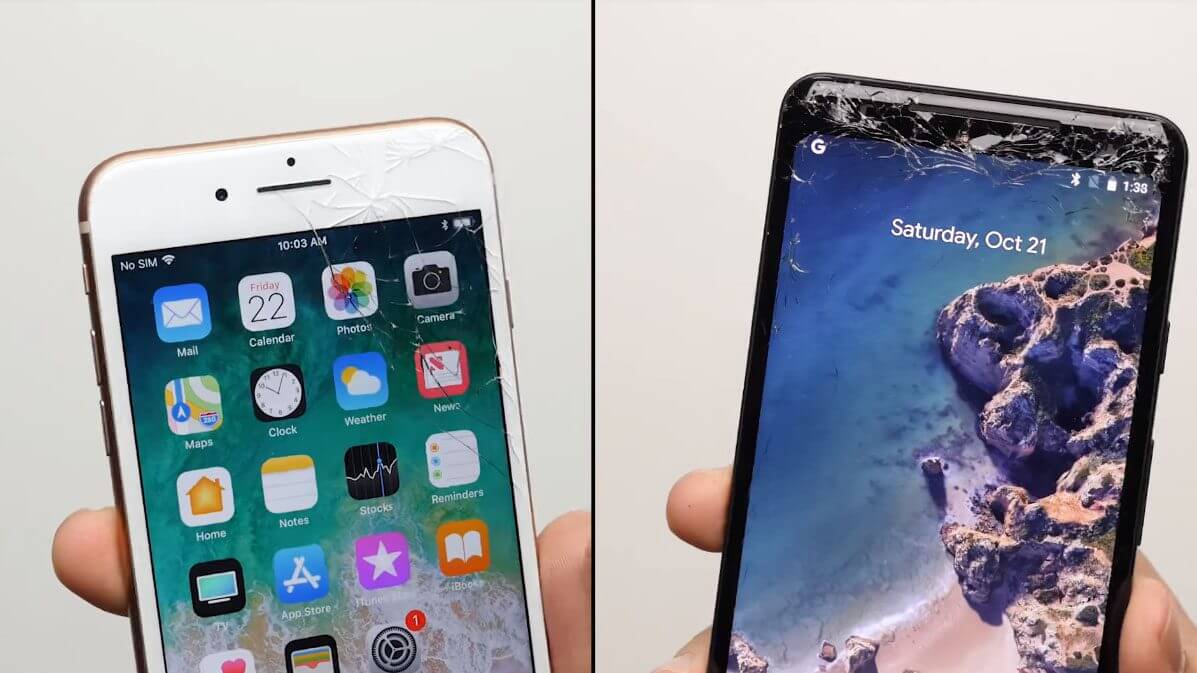 Google Pixel 2 vs. Apple iPhone 8: So überstehen die beiden Smartphones ...