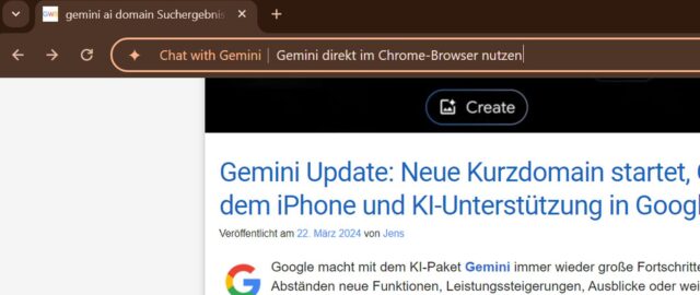 Gemini & Google Chrome: So könnt ihr den KI-ChatBot jetzt direkt aus der Adressleiste heraus nutzen