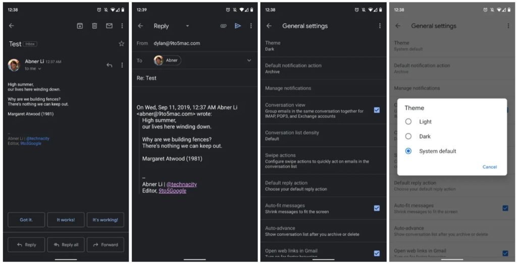 GMail: Google macht das Licht aus - Dark Mode für Android und iOS wird ...