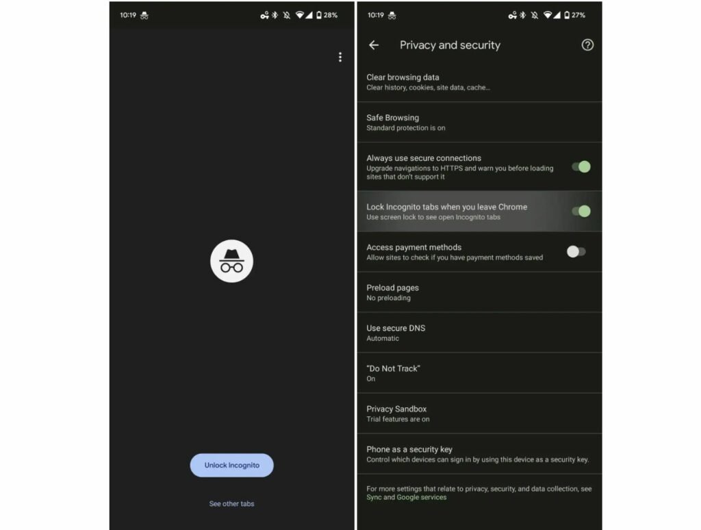 Chrome für Android: Neue Sicherheit für den Inkognito Modus - so könnt ...