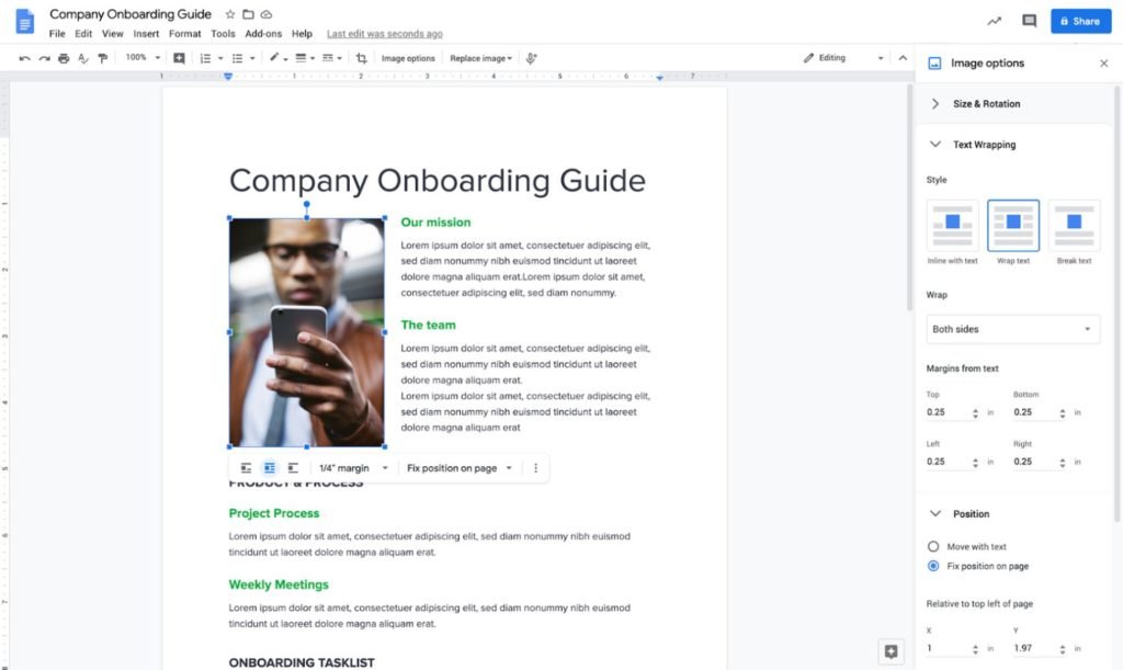 Google Docs: Neue Layoutfunktion zur Platzierung von Bildern & neue ...