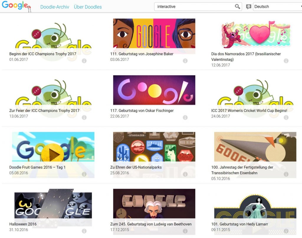 Der Spaß geht weiter: Hier lassen sich alle interaktiven Google Doodles ...
