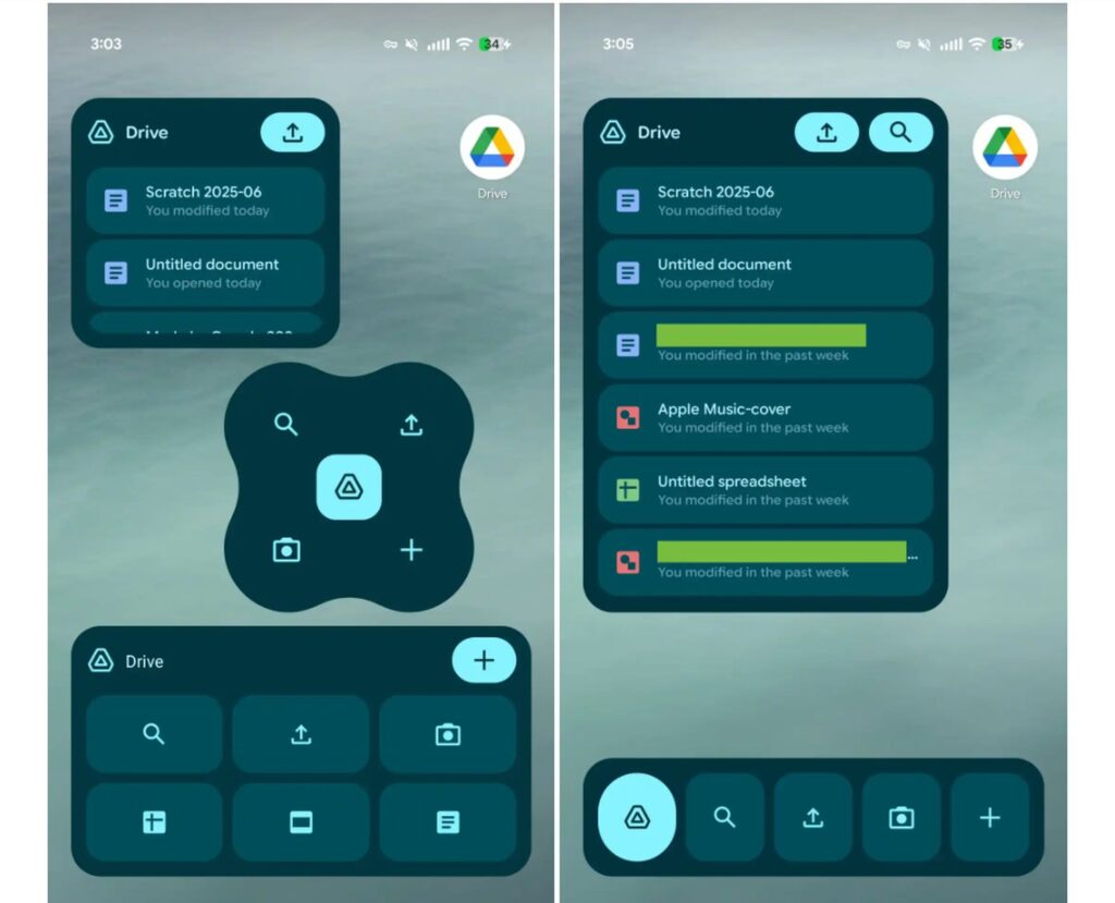 Google Drive: Neues Homescreen-Widget für den Zugriff auf zehn ...