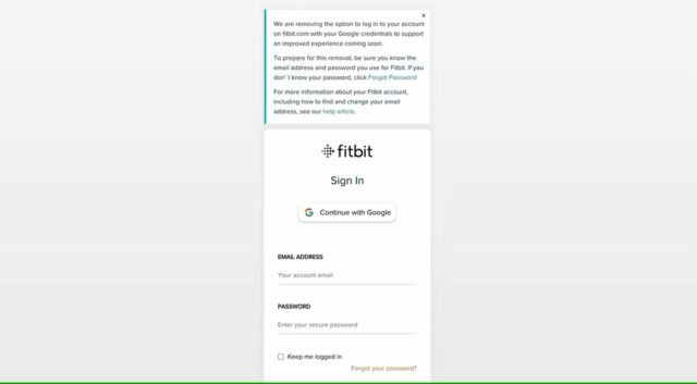 Fitbit: Login mit Google-Konto wird abgeschaltet, um in Zukunft Login mit Google-Konto zu ...