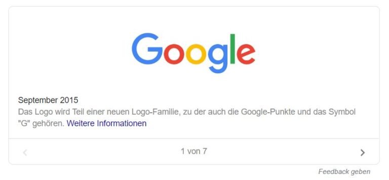 25 Jahre Google: Die Geschichte des Google-Logos - so hat sich das Logo von 1997 bis heute ...