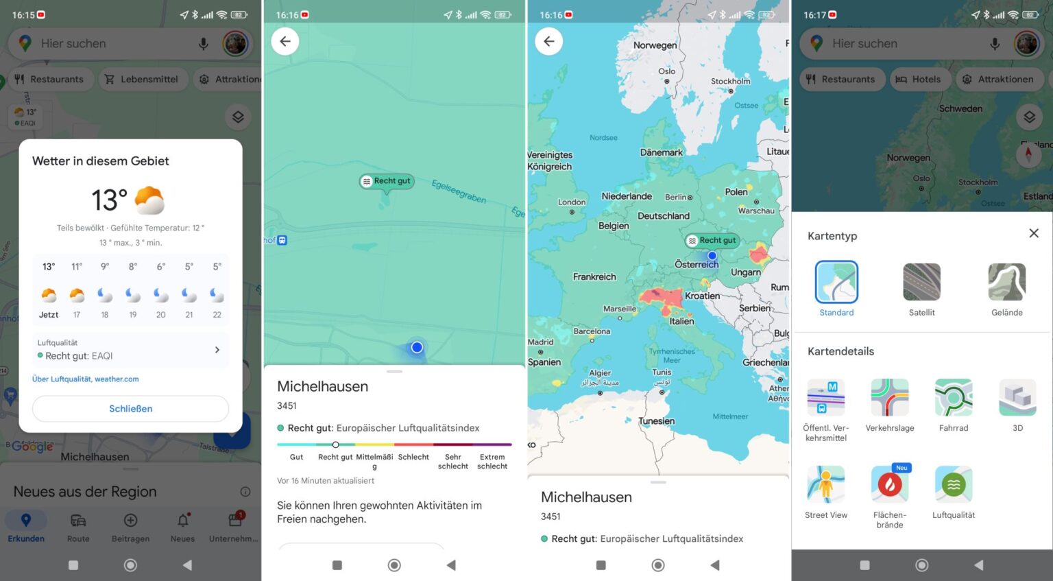 Google Maps: So könnt ihr den Wetterbericht und die aktuelle ...