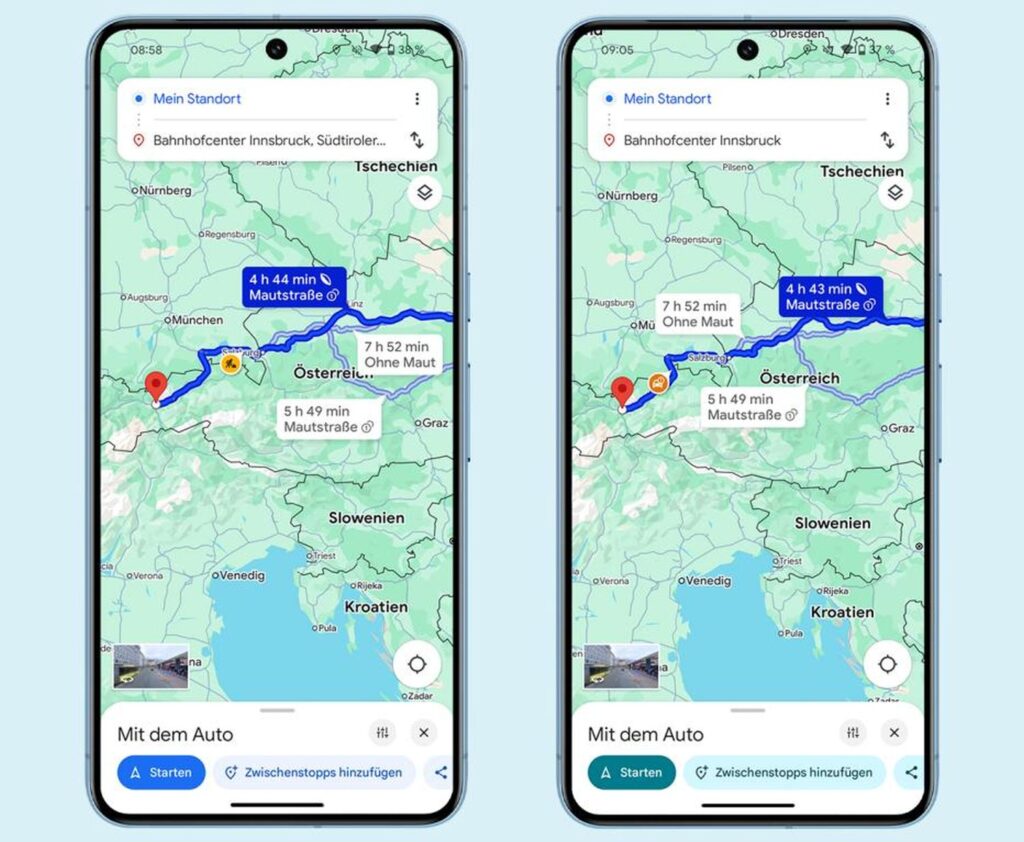 Google Maps: Neues Design für die Android-App ist da - Blaugrüne ...