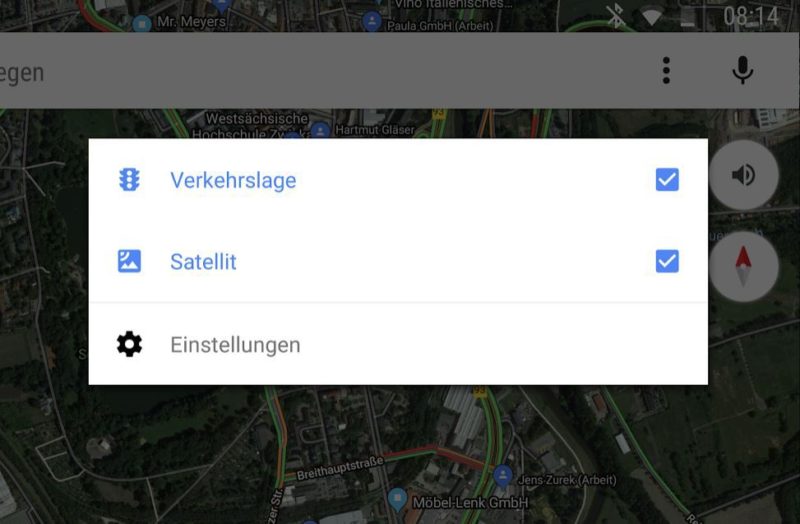 Android Auto: Google Maps kann jetzt auch in die Satellitenansicht ...