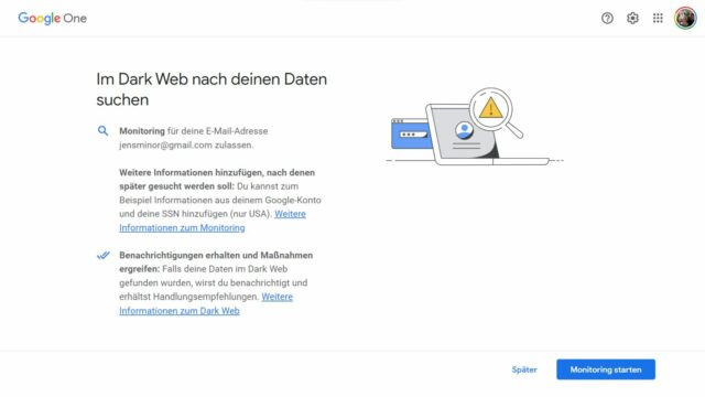 Google One: Neuer Vorteil für Abonnenten - Dark Web Monitoring startet ...