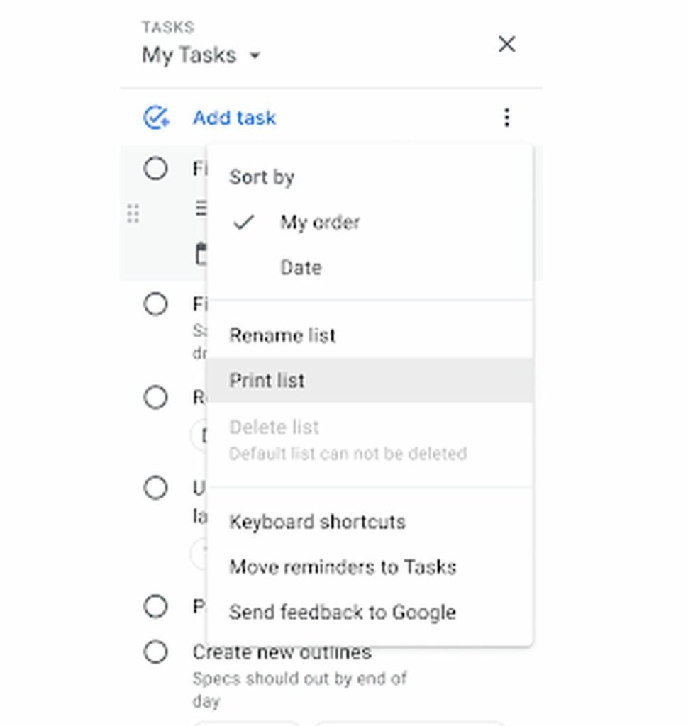 Google Tasks: Listen mit Aufgaben lassen sich jetzt ausdrucken - neue ...