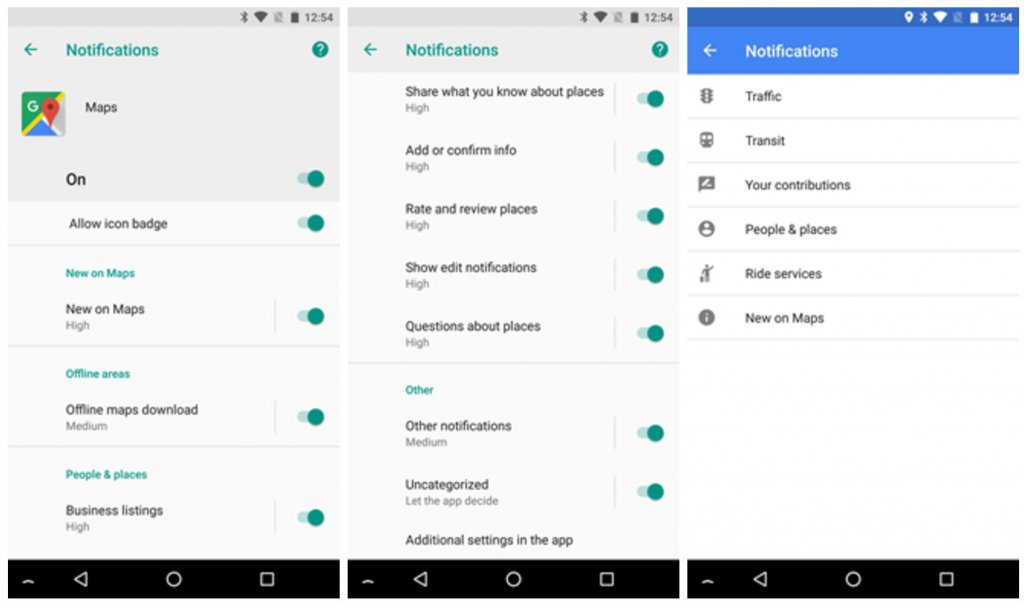Google Maps Beta: Android O Notification Channels & zukünftiger Download eines ganzes Landes ...