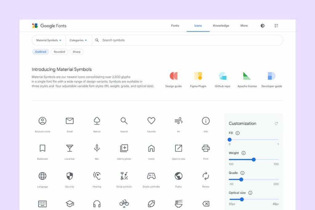 Material Symbols: Google startet neue Sammlung mit 2500 kostenlosen ...