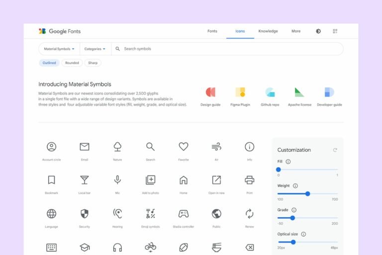 Material Symbols: Google startet neue Sammlung mit 2500 kostenlosen ...
