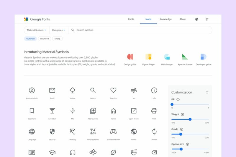 Material Symbols: Google startet neue Sammlung mit 2500 kostenlosen ...