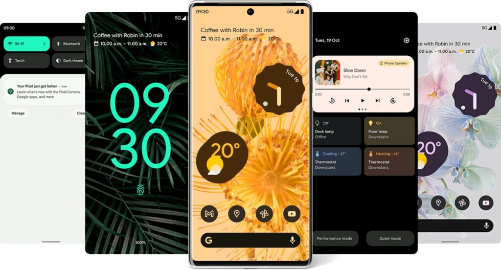 Android 12 & Material You: Die neuen Uhr-Widgets sind endlich da ...